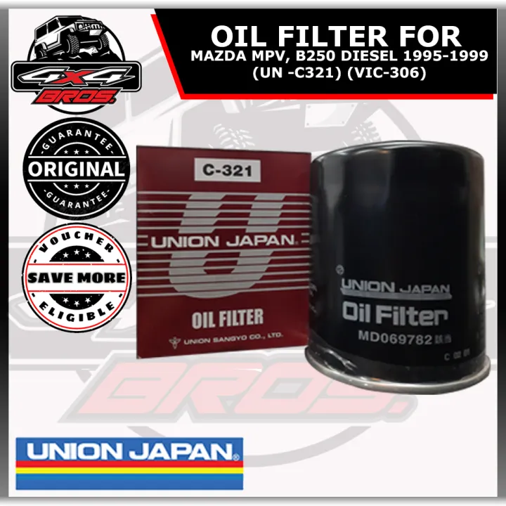 OIL FILTER UNION C-321 MITSUBISHI PAJERO, DELICA DIESEL (4D56), STRADA ...