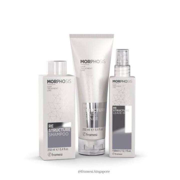 Framesi Morphosis Restructure Shampoo/Conditioner/Leave-In 250/250/150 ml แชมพู ครีมนวดผม และ ...