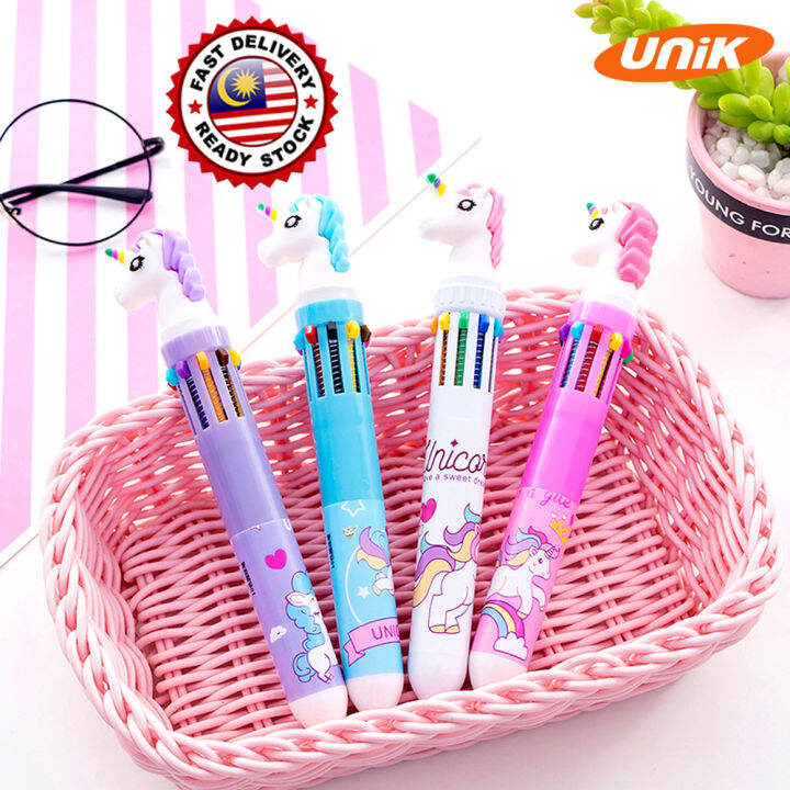 [UNIK] 6 in 1 / 10 in 1 Rainbow Colours Multicolour Cartoon Unicorn ...