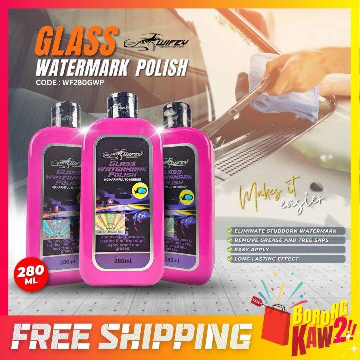 280ML WIFEY Glass Watermark Polish Clean Clear Watermark Cleaner Buang ...