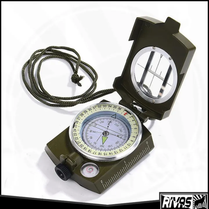 Multifunctional Tactical Compass Impact Resistant and Waterproof Metal ...