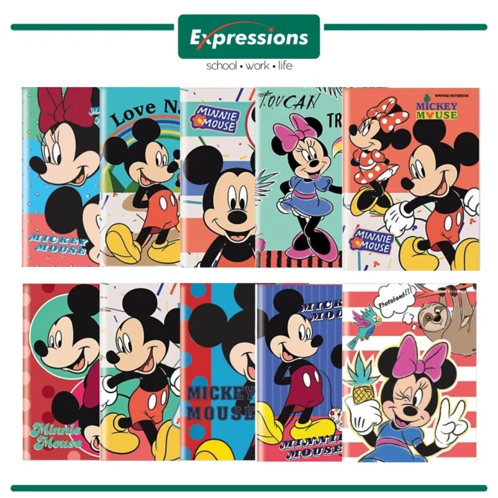 Writing Notebook MICKEY & MINNIE (5.8X7.8 inches) 80 leaves - Assorted ...