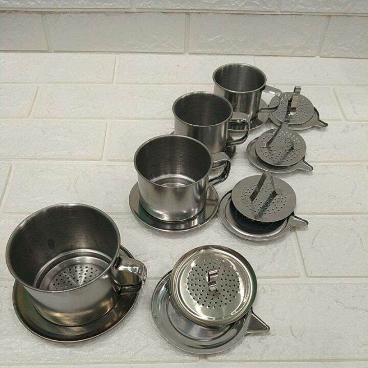 Phin Cafe Inox 304 Đế Liền - Phin pha cafe inox size Đủ Kích Cỡ | Lazada.vn