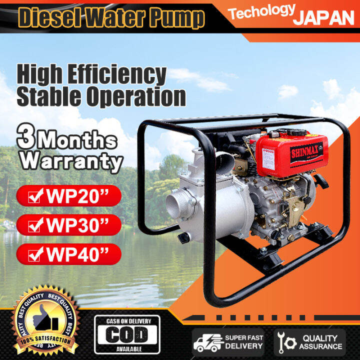 WP20 WP30 WP40 High Efficiency Portable Diesel Engine Water Pump Set With Strainer /Connector ...