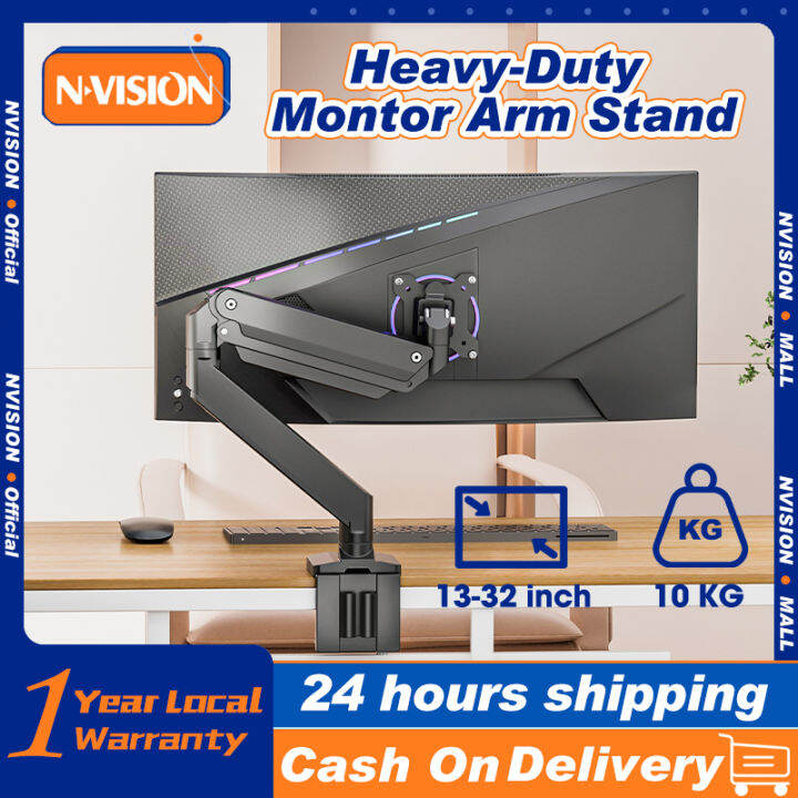 Single Monitor Stand Monitor Mount 32 Inches Articulating Gas Spring ...