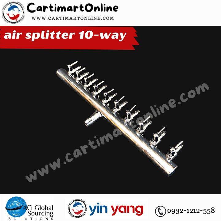 Air splitter with Air Controller 10-way Stainless 304 rust proof ...
