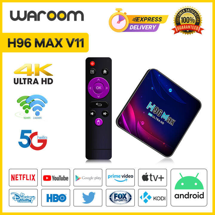 Smart Android 11 TV Box H96 Max V11 2022 android smart tv box for non ...
