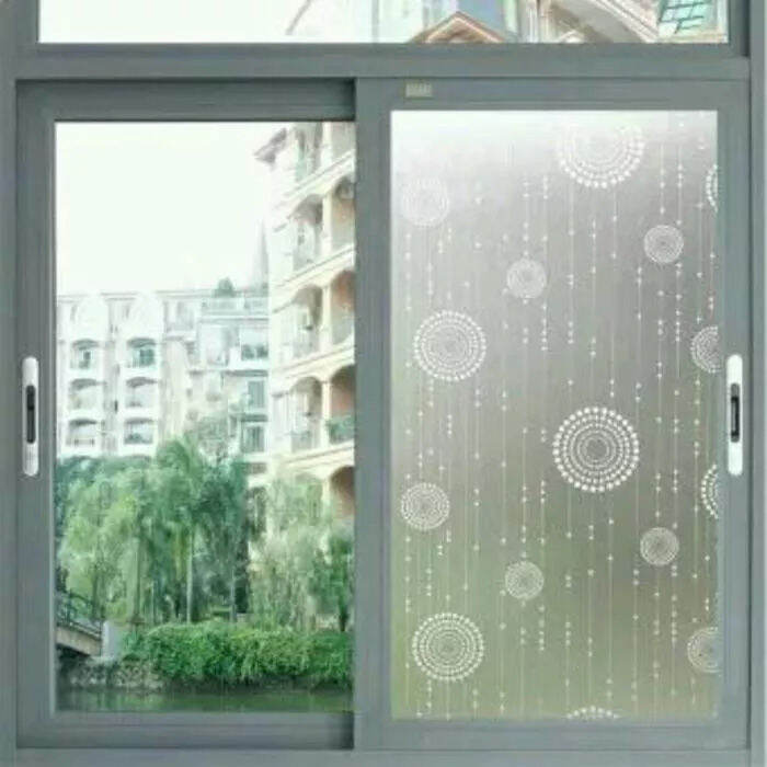 Stiker Dinding Shop Stiker Kaca Motif White Circle Ukuran 45x100cm ...