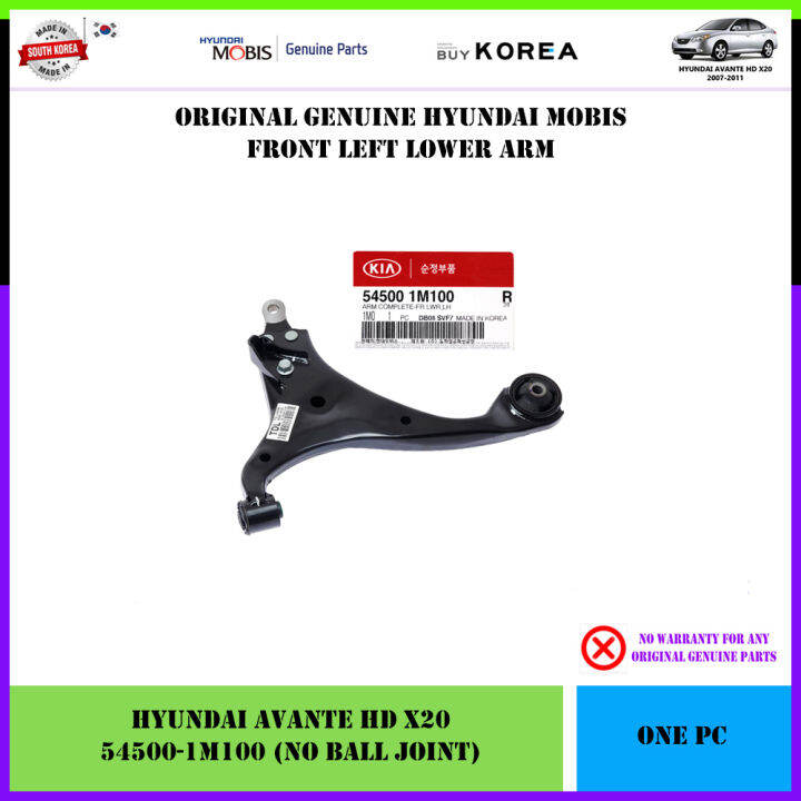 Hyundai Avante HD X20 Genuine Mobis Front Suspension Lower Arm No Ball ...