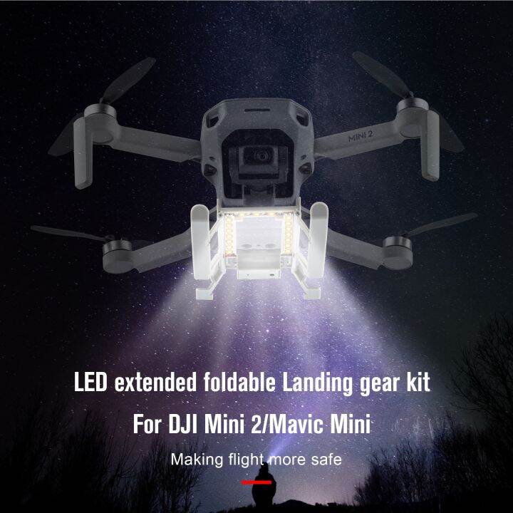 Mini 2 Landing Gear Foldable LED Lamp Light Landing Skid Kit Extended ...