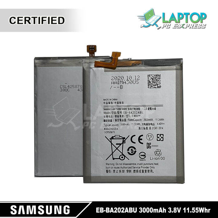 Samsung Galaxy A20 Battery EB-BA202ABU Replacement Type 2019 Released Compatible with SM-A205F ...