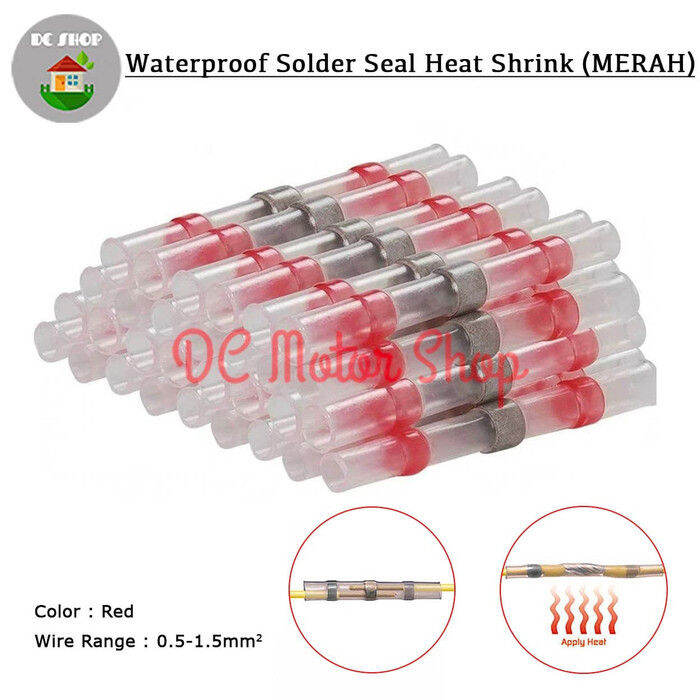 Hot Seal Wire Connector Sambungan Kabel Waterproof Solder Heat - Merah ...