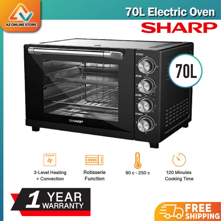 Sharp EO709BK 70L 3-Level Heating + Convection Electric Oven with ...
