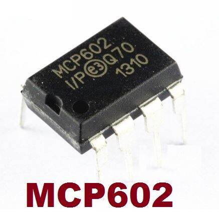 MCP602 CMOS Dual Op-Amp Rail-to-Rail Output Input Offset Voltage 0.7mV Single Supply 2.7V - 6V ...