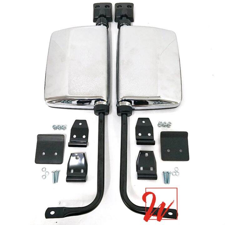 New Mitsubishi Pajero L047 L049 SJ25 Chrome Manual Door Side Mirror ...