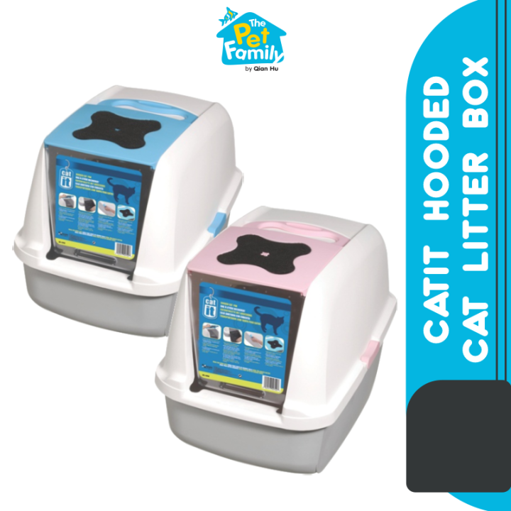 CATIT Hooded Cat Litter Box Tray / Cat Toilet / Tandas Kucing 猫砂盘 TPF ...