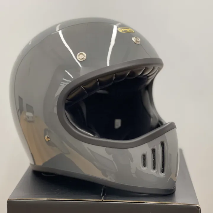 TaiwanPENGUINRetroZEROHarley Helmet IndianVESPAMotorcycle Knight Full Face Helmet Cement Gray ...