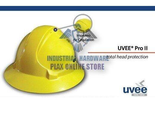 UVEE Pro II Full Brim Safety Helmet Ratchet Type (White/Yellow) | Lazada