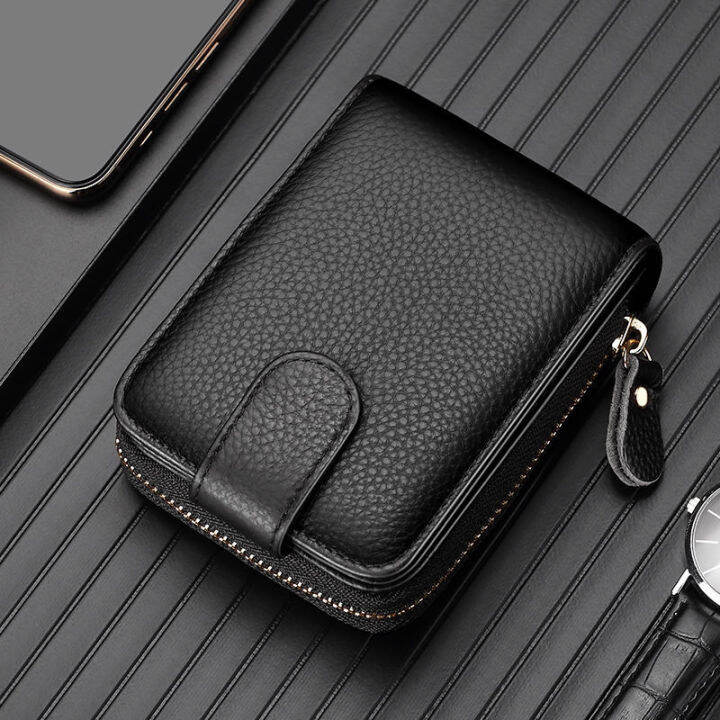 2023 Fashion Genuine Leather Bank Card Driver License ID Card Holder ...