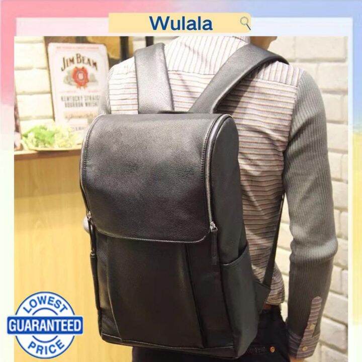 🍀🌸Korean Le Vogue Men Cuero Backpack Beg Galas Beggalas | Lazada PH