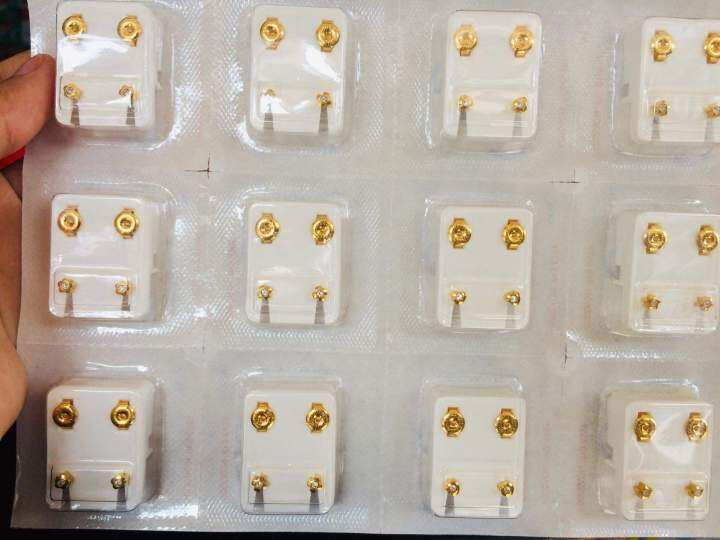 CAFLON EARINGS W/ CRYSTAL ASSORTED SHAPES 1DOZEN-12PAIRS HYPOALLERGENIC ...