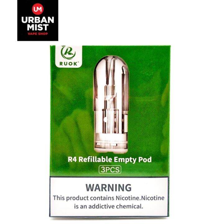 RUOK R4 Refillable Empty Pod 2.5ml (1.0 ohms) For RELX INFINITY ...