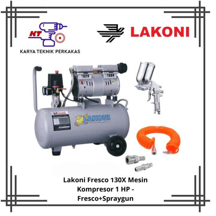 Lakoni Fresco 130X Mesin Kompresor 1 HP +Spray gun | Lazada Indonesia