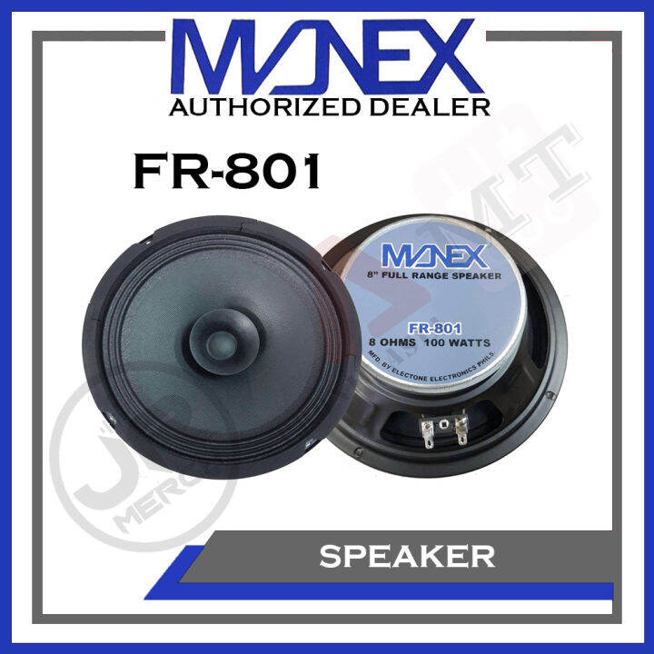 Manex FR-801 8" 100 watts 8 ohms Hi-Fi Full Range Speaker No Screen ...