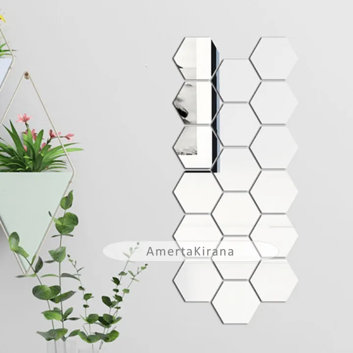 Sticker Cermin Hexagonal | Lazada Indonesia