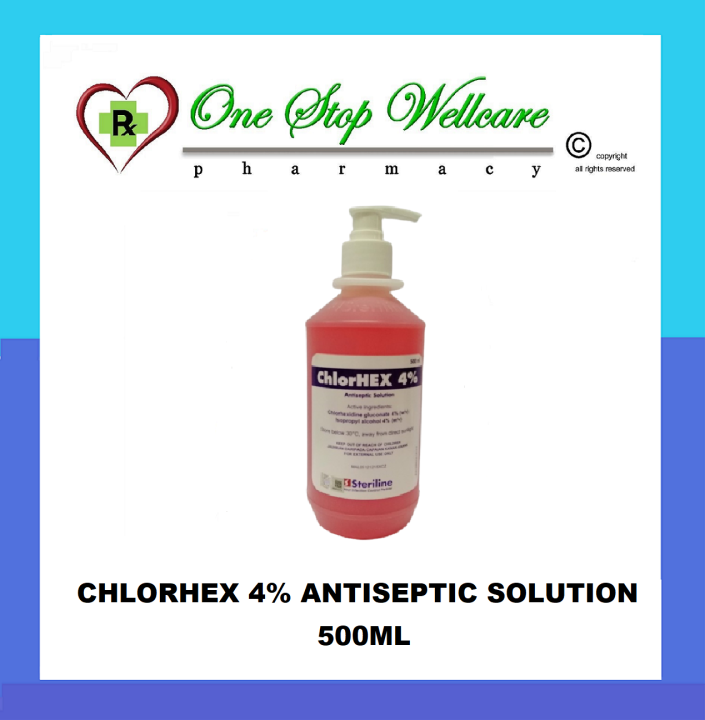 CHLORHEX 4% ANTISEPTIC SOLUTION 500ML (EXP: 1/2025) | Lazada