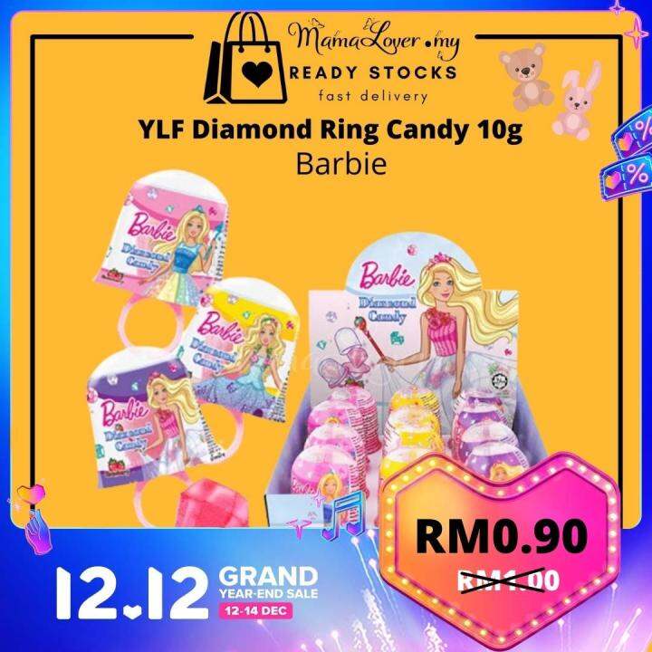 YLF Diamond Ring Candy Barbie 10g Snacks Gula-gula Cincin Mainan Kanak ...