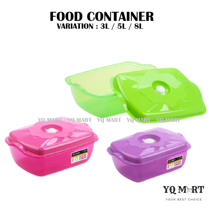 Food Container/ Kuih Container With Cover/ Food Storage/ Multiple Size ...
