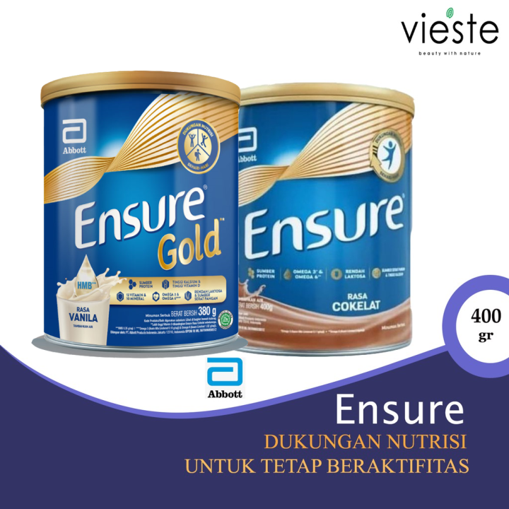 ENSURE Gold 380 g- Rasa Vanila - Susu Nutrisi Dewasa Rendah Laktosa ...