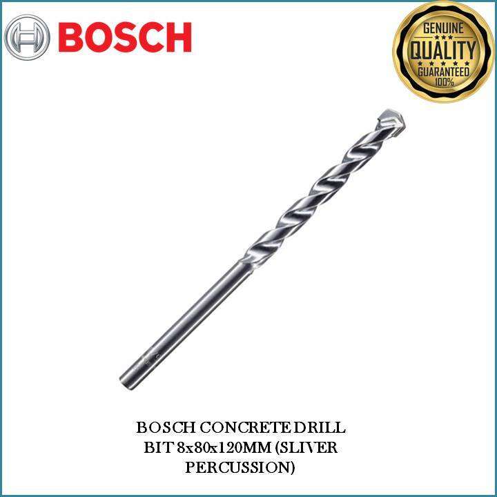 BOSCH CONCRETE DRILL BIT 8x80x120MM (SLIVER PERCUSSION) | Lazada