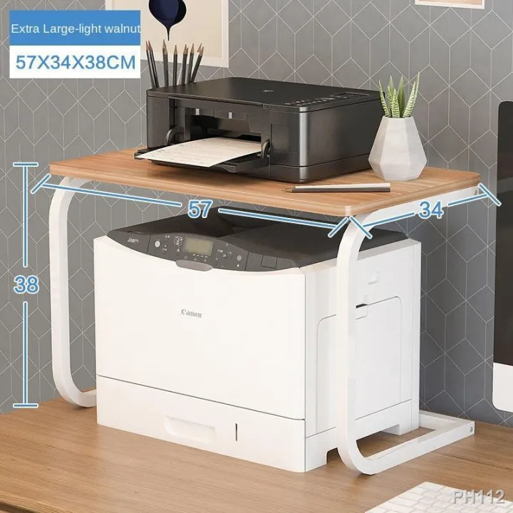 Printer shelf desktop small double-layer multi-function host rack ...