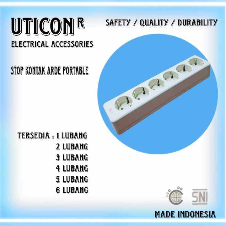 Uticon Stop Kontak Arde Asli Kuningan 100% / Stop Kontak Uticon 6 Lubang / Stop Kontak Kuningan ...