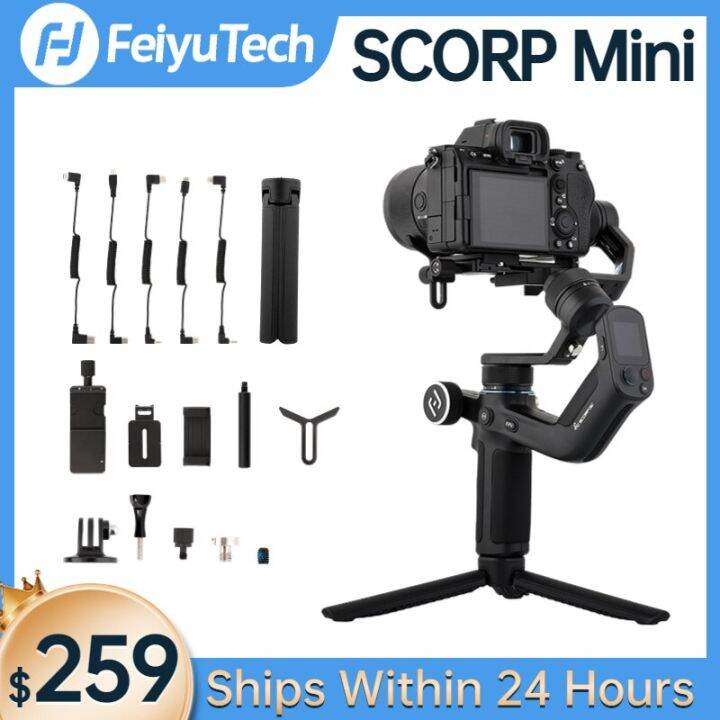 FeiyuTech 2022 New SCORP Mini All-in-One Gimbal Stabilizer 3-Axis Handheld for Gopro 9 10 ...