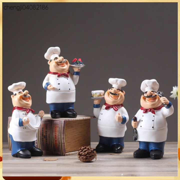 เชฟครัวรุ่นเครื่องประดับเรซินทำมือ Mini Chef Figurines หน้าแรกบาร์ครัว ...