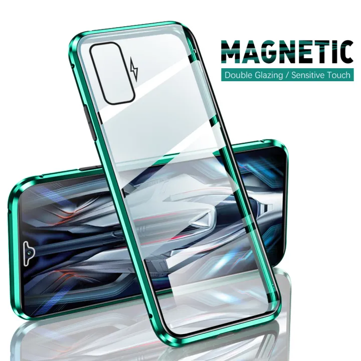 360 ° แม่เหล็กโลหะสำหรับ Xiaomi Poco F4 GT 5G สองด้าน Temperted สำหรับ Xiaomi Poko Poco F4 Gt ...
