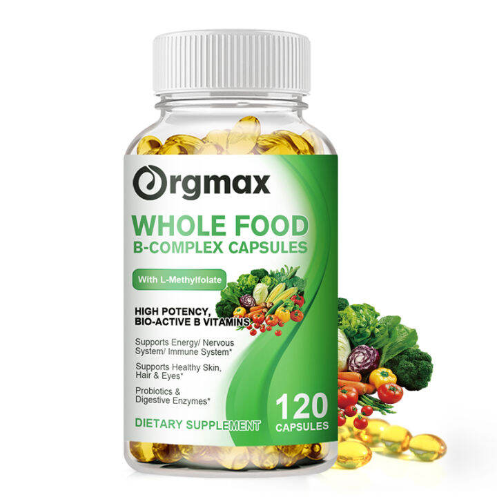 Orgmax Vitamin B Complex Capsule VB1 B6 B12 Multivitamin Supplements ...
