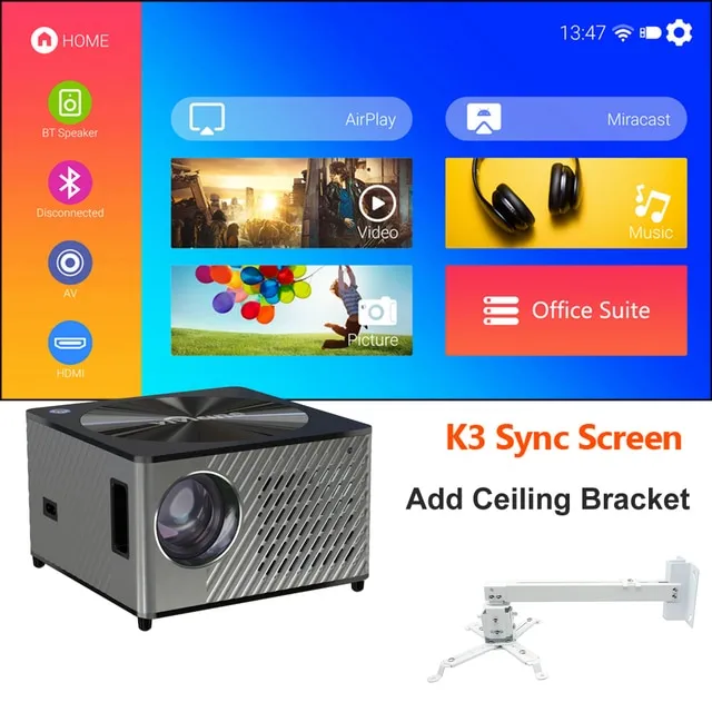 Vivicine K3 Full HD Projector Wifi Android Smart Portable Mini ...