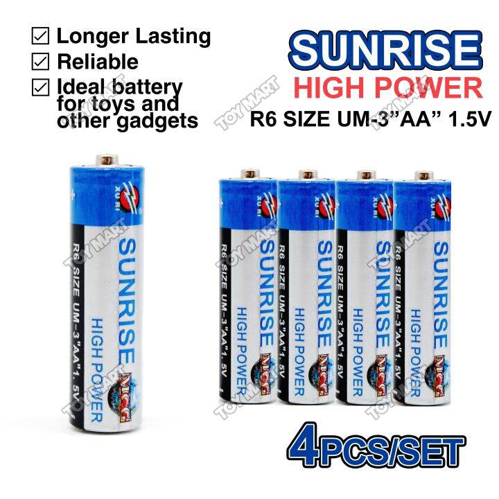 4 in 1 Sunrise EcoPower Elite Double A Alkaline Batteries for All ...
