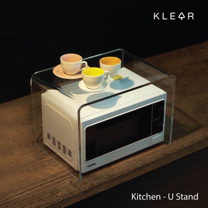 KlearObject U Stand Kitchen ชั้นวางสำหรับห้องครัว 3 ขนาด วัสดุอะคริลิคใส เกรด A คุณภาพส่งออก ...