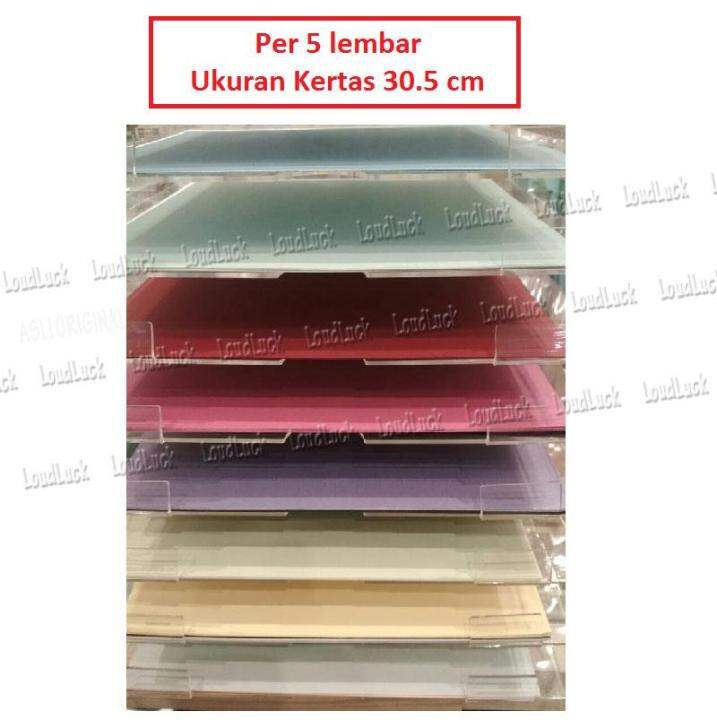 5 Lembar - Basic Cardstock Kertas Scrapbook 30.5cm Paper Card Stock ...