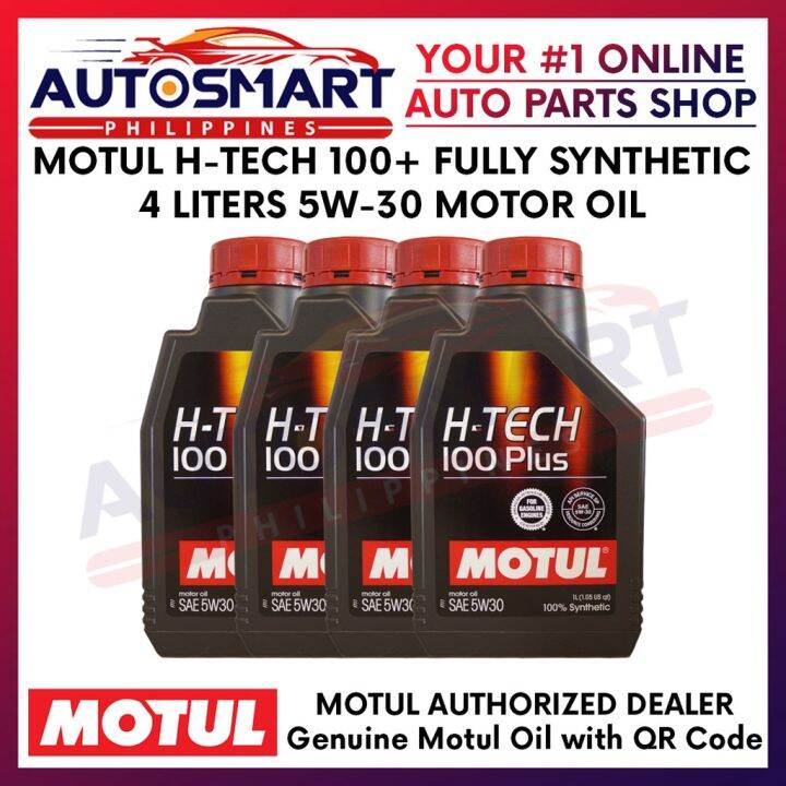 MOTUL H-TECH 100 Plus Fully Synthetic Motor Oil 5W-30 4 Liters | Lazada PH
