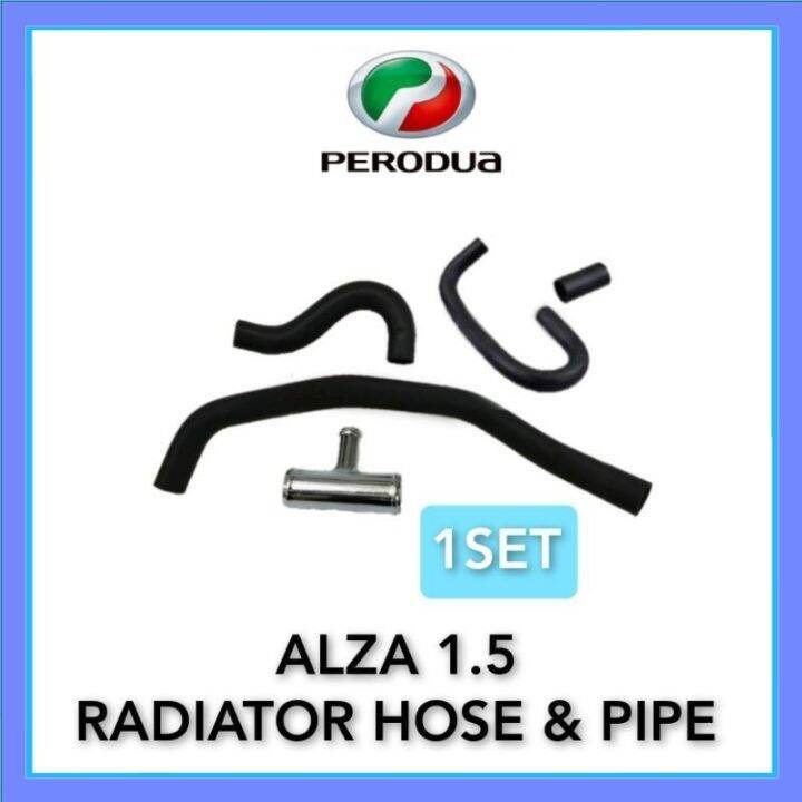 PERODUA ALZA 1.5 RADIATOR HOSE & PIPE SET 5PCS (TOP LOWER BY PASS PIPE ...