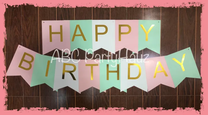 Happy Birthday Banner (NEW PASTEL COLOR) | Lazada PH