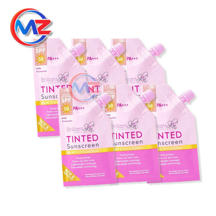 ( SET OF 6 ) Brilliant TinTed Sunscreen SUNPROFESSIONAL Facial Primer ...