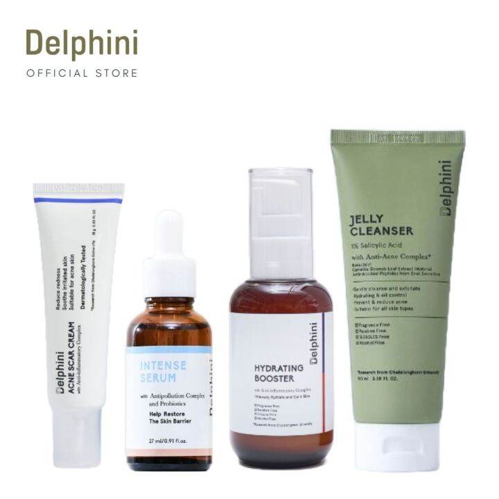 Delphini Full Set เซตบำรุงผิวหน้า ปกป้องผิวหน้าจากมลภาวะ ลดรอยแดงรอยสิว ...