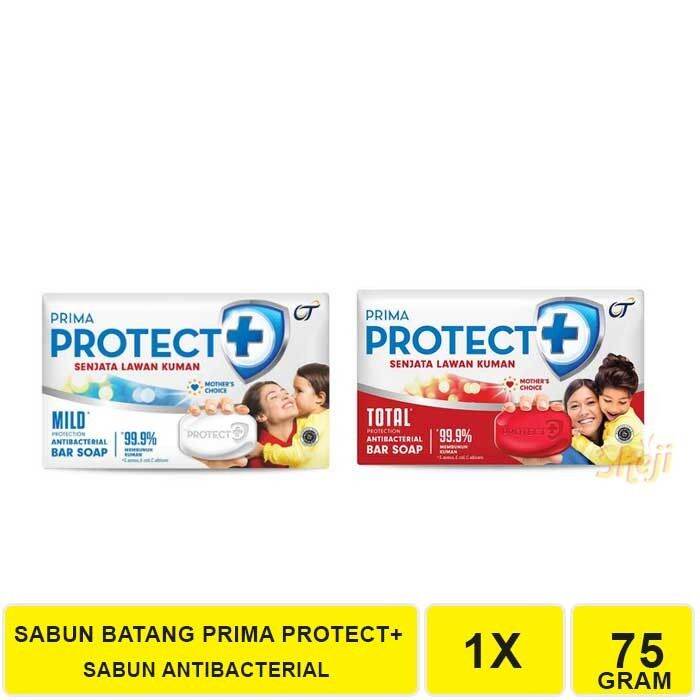 Prima Protect Bar Soap Sabun Batang Anti Bacterial Total Mild 75 Gram ...